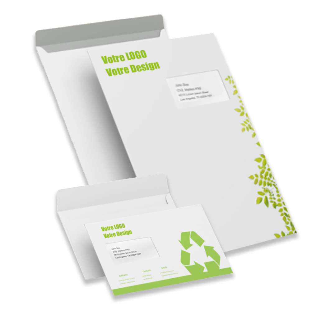 Enveloppes recyclées - Effet Print