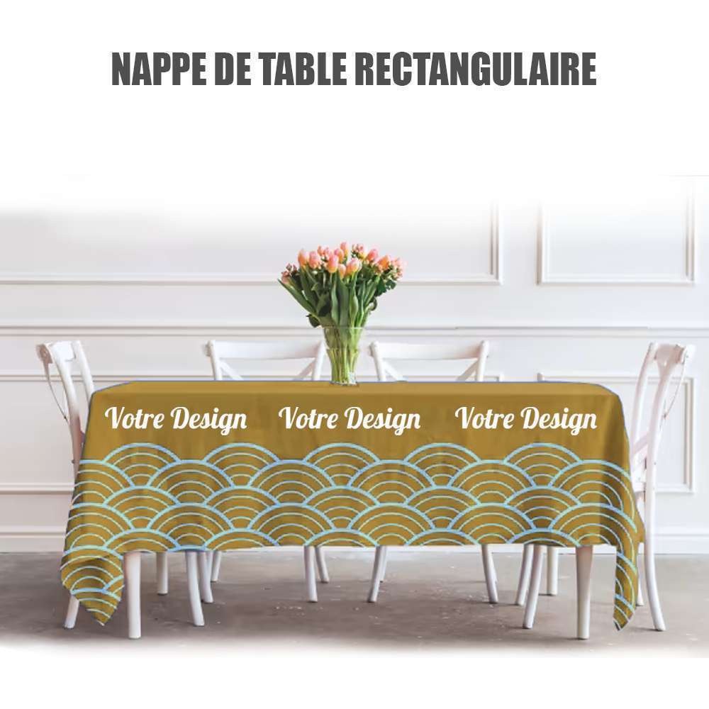 Nappe de table rectangulaire - Effet Print